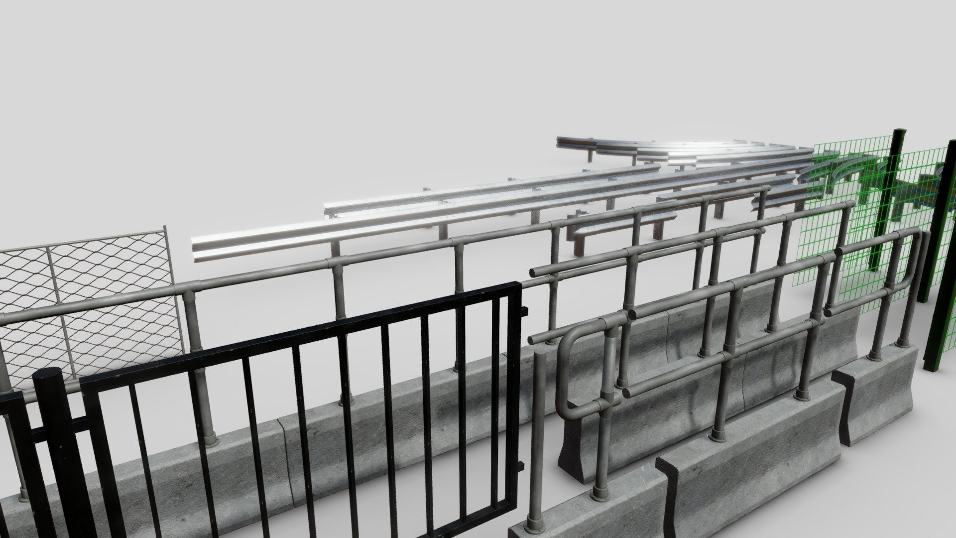 CITY Street Fences [SoftField] - 3D model by SoftField [49ea2f5 ...