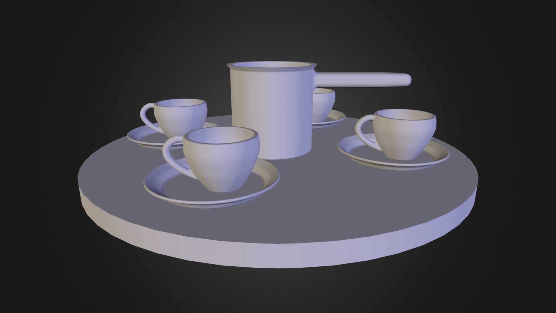 ערכת קפה רגיל - 3D model by adi karni (@adikarni) [49ed50a] - Sketchfab