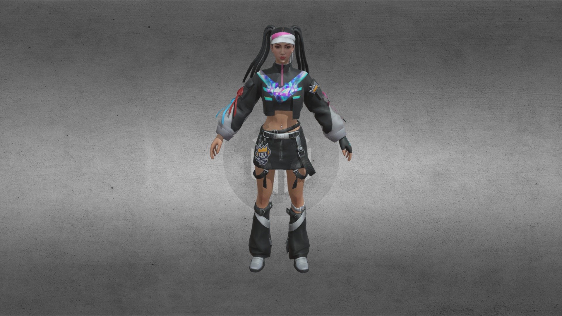 freefire new female 3d model by pace gaming - Download Free 3D model by ...