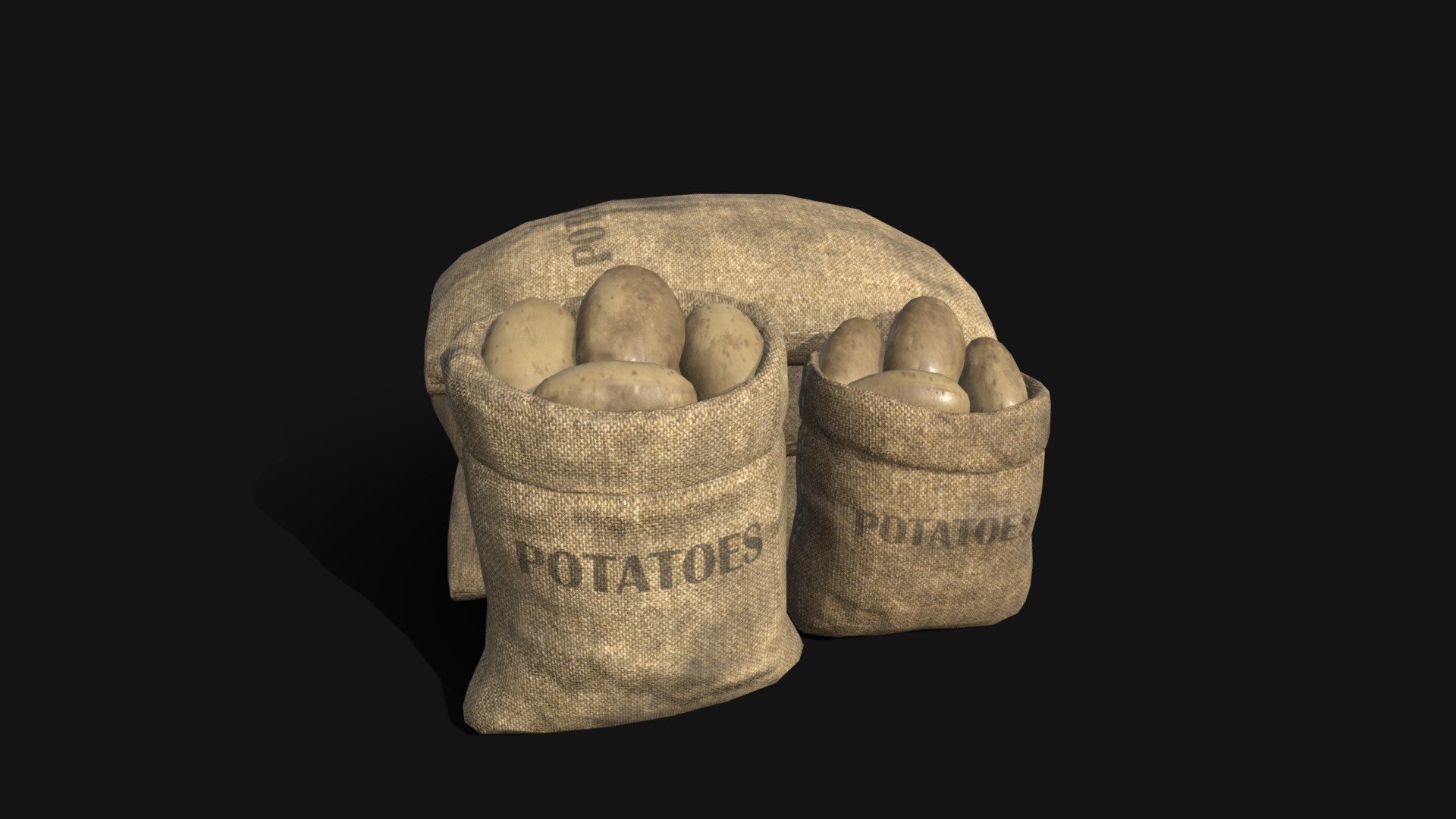Potato Sacks - Buy Royalty Free 3D model by Clockwork Creations ...