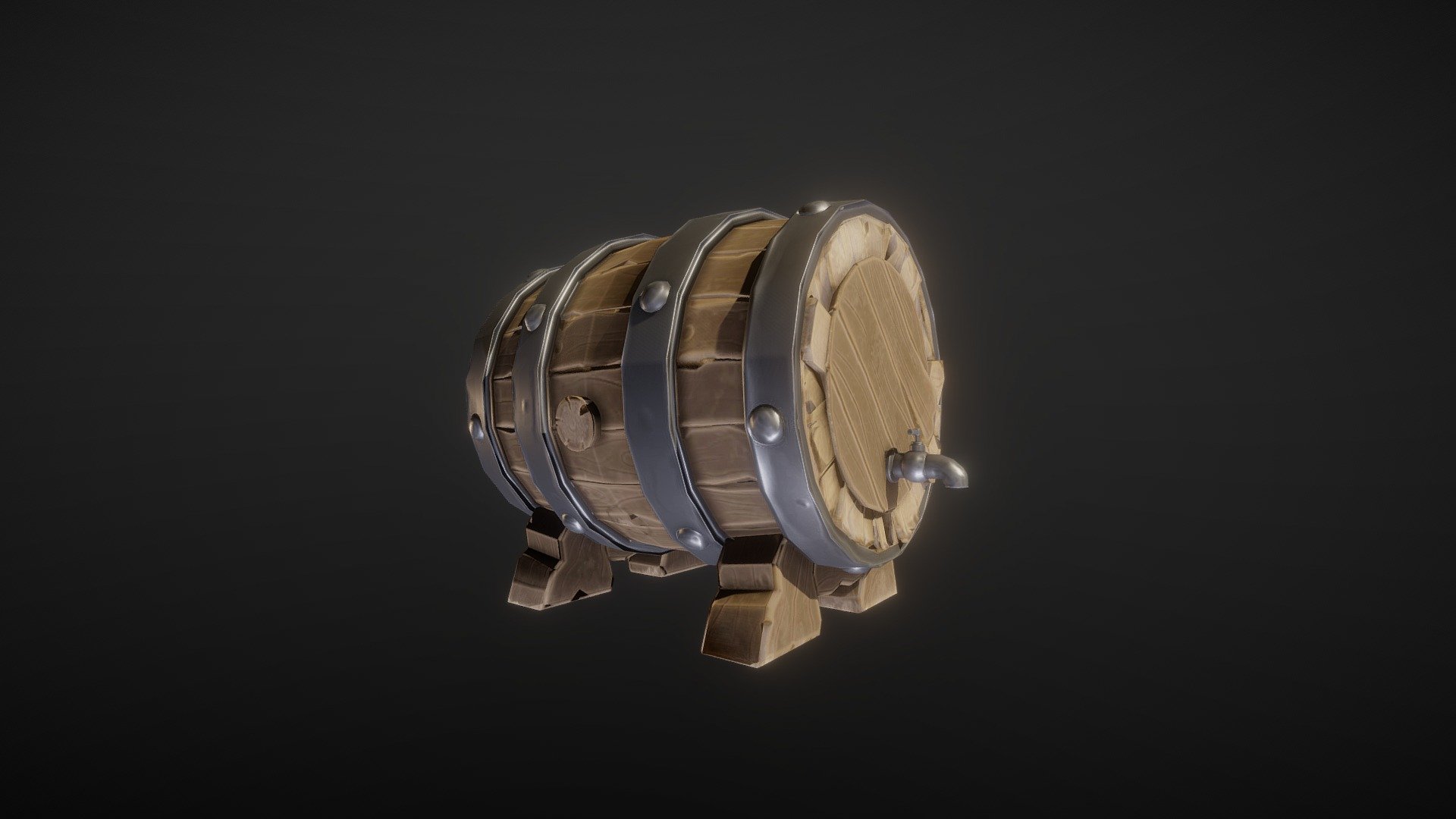 Stylized Wooden Barrel - Download Free 3D model by pallo (@SirCat ...