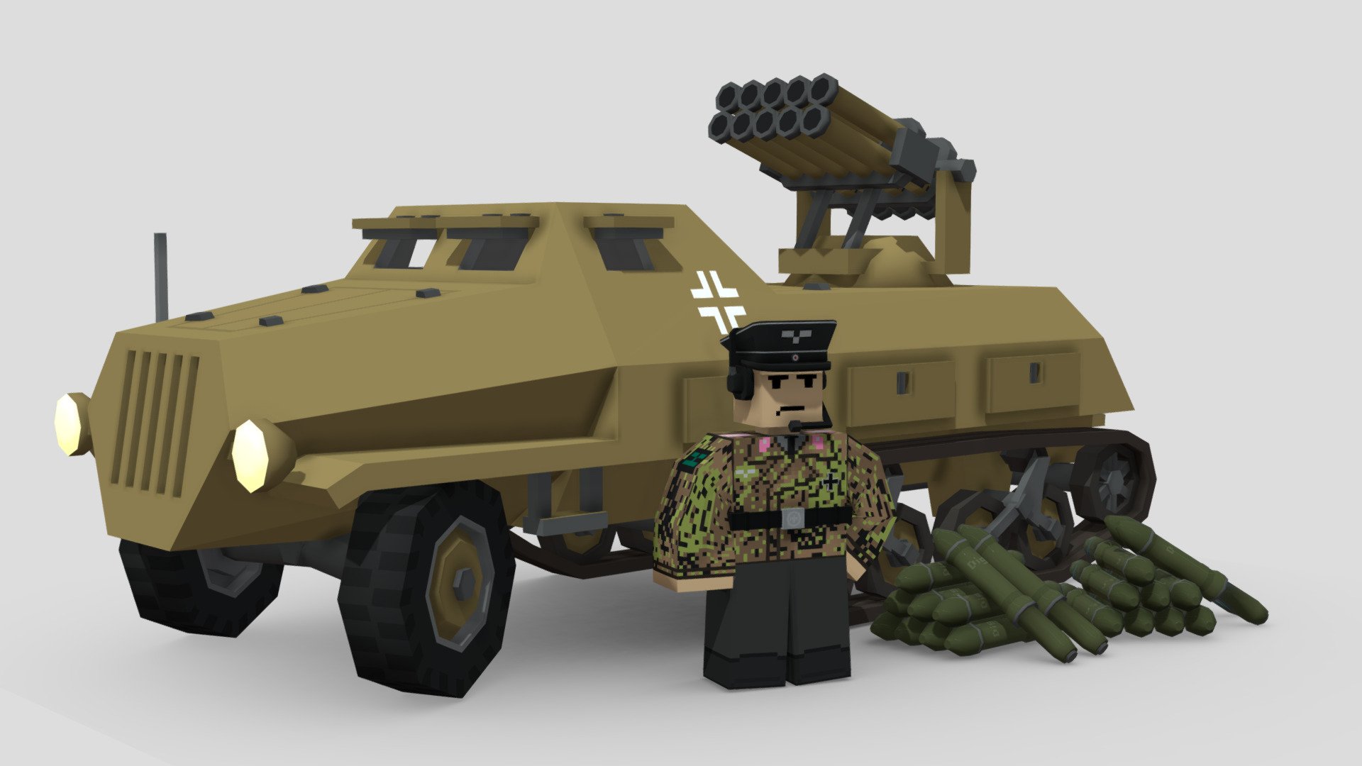 Panzerwerfer 42 - 3D model by iVoxel [49f54c6] - Sketchfab