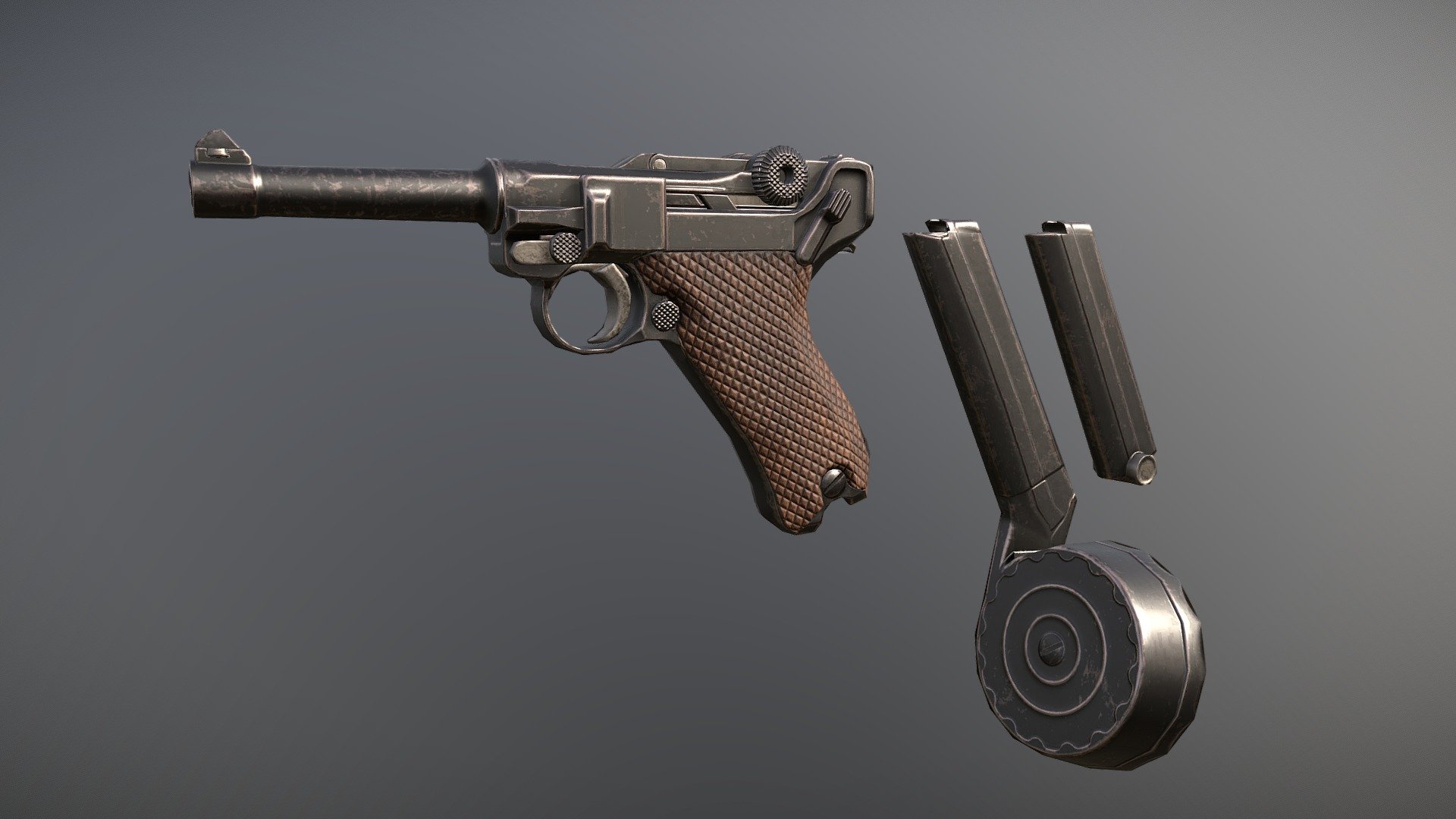 Luger pistol - 3D model by robby88n [49f570c] - Sketchfab