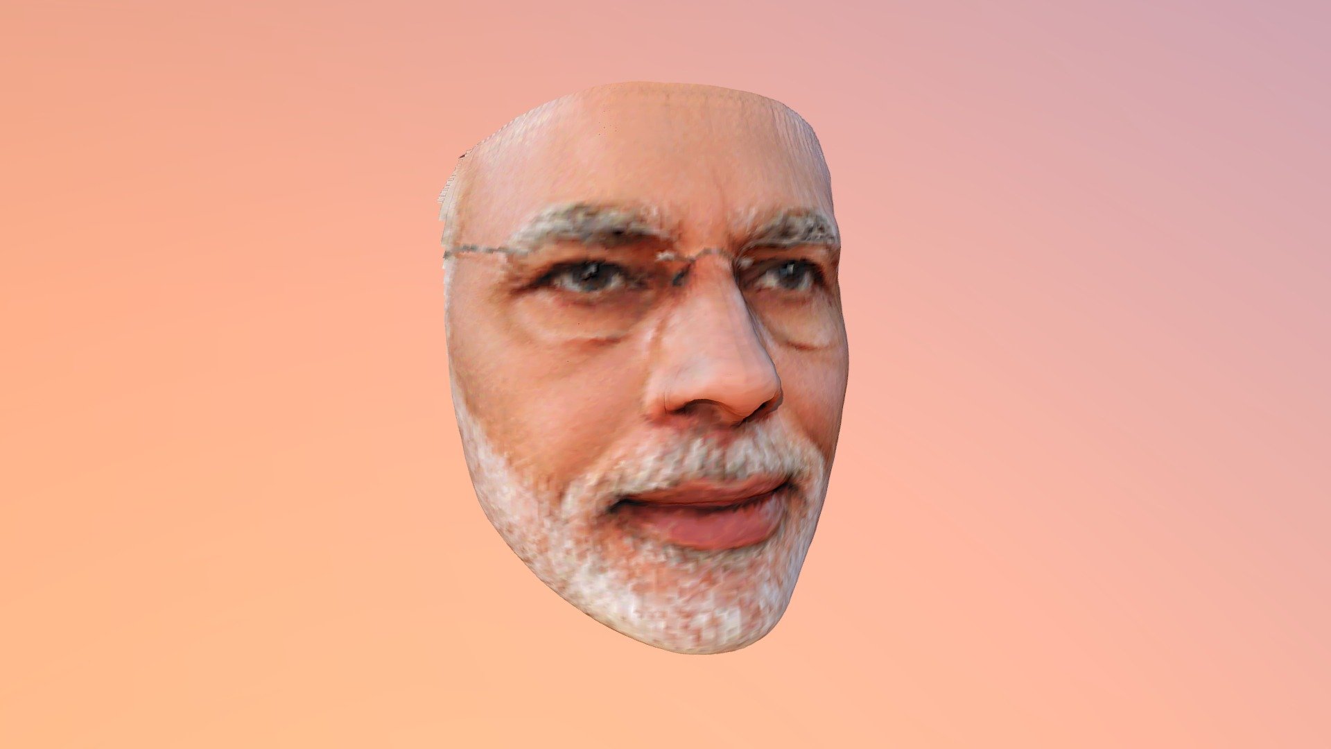 Modi 3D Face - 3D model by Perspectiv (@nagaraj.bhat) [49f9357] - Sketchfab