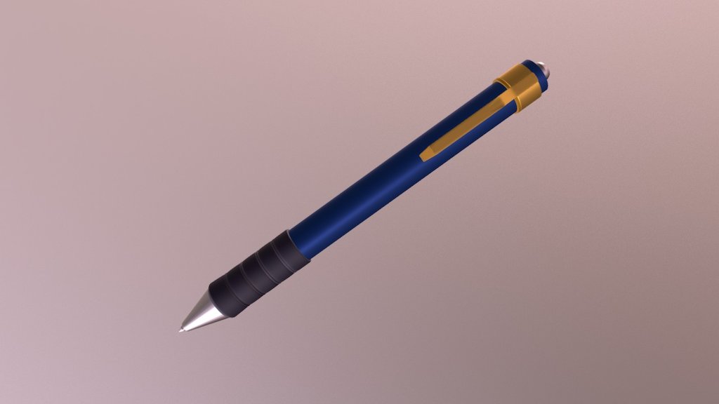 Daily 3D challenge #06 — Ballpoint pen - 3D model by GabrielDorin ...