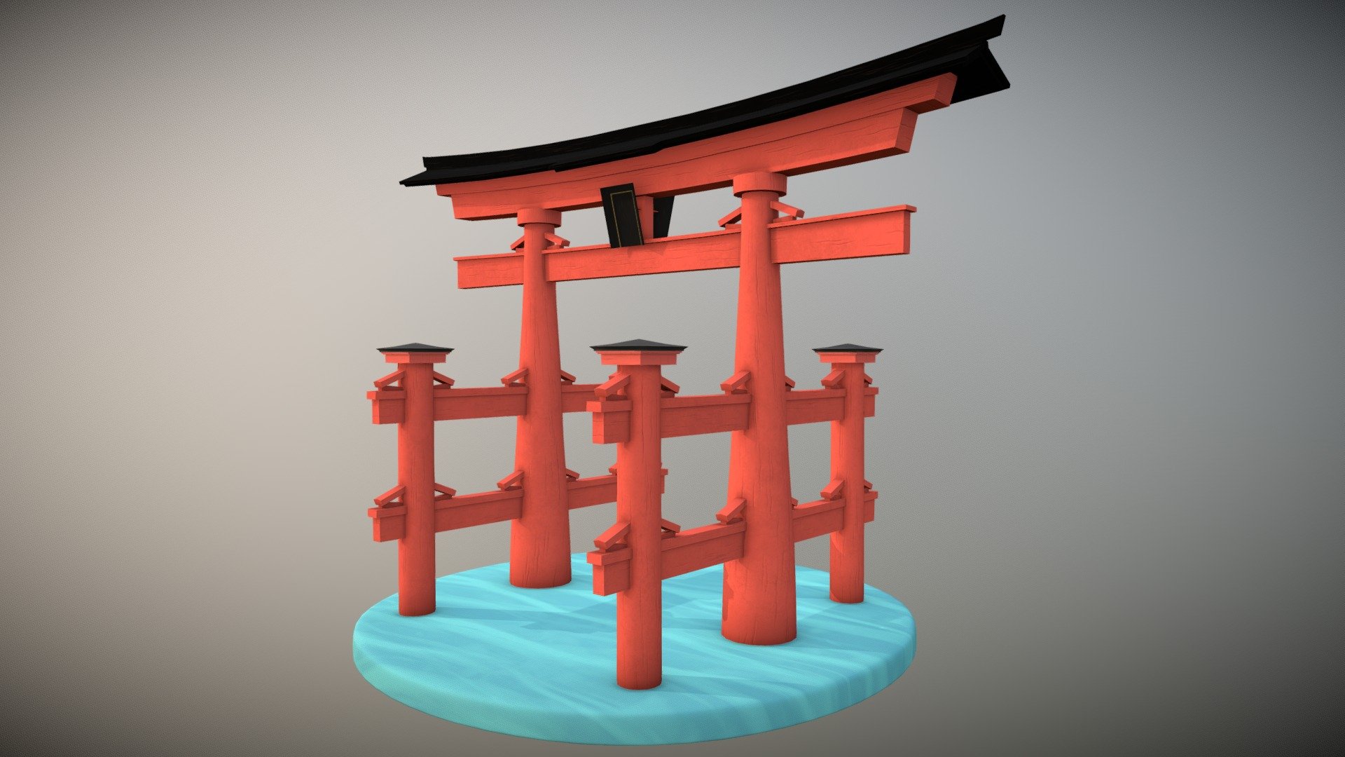 Torii Gate - 3D model by Noom Natthakorn (@natthakorn1892) [49fb48c ...
