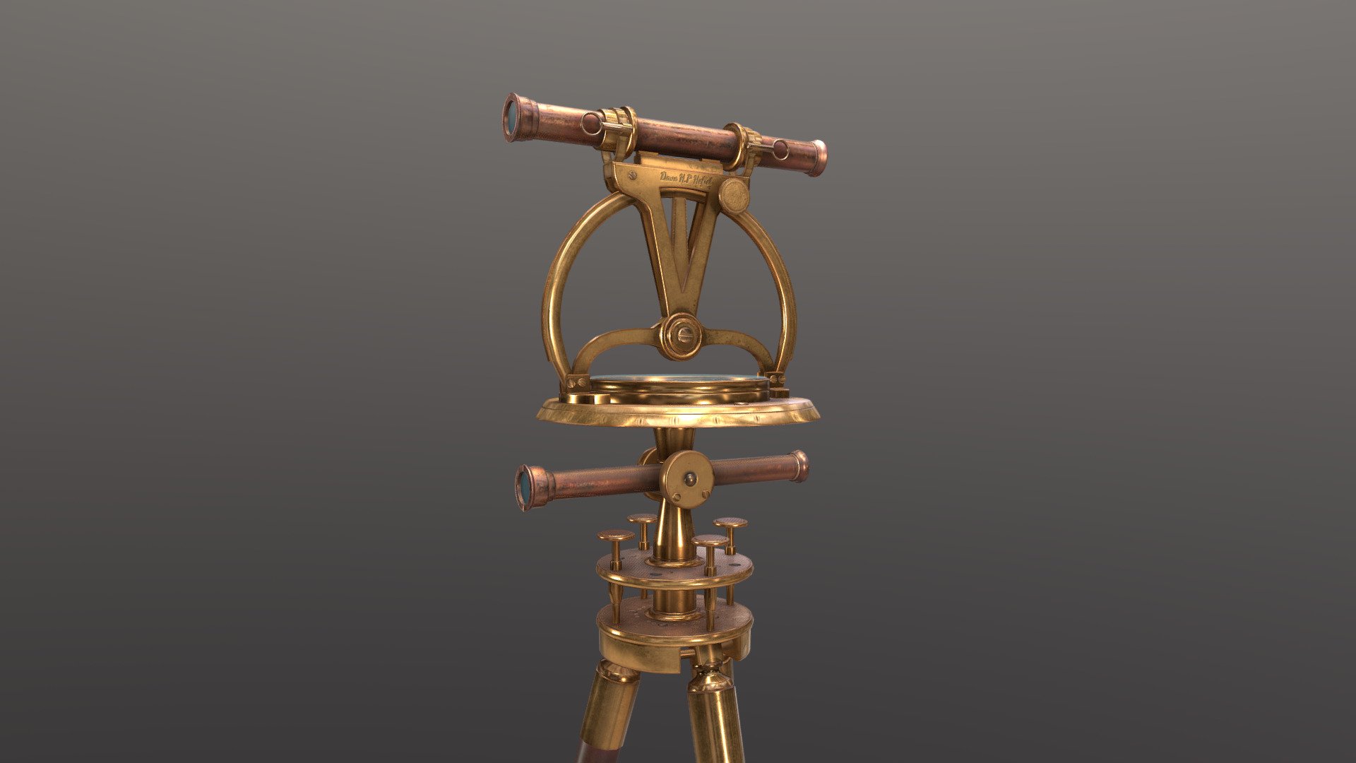 A vintage theodolite - 3D model by coolerman [49fcbe4] - Sketchfab