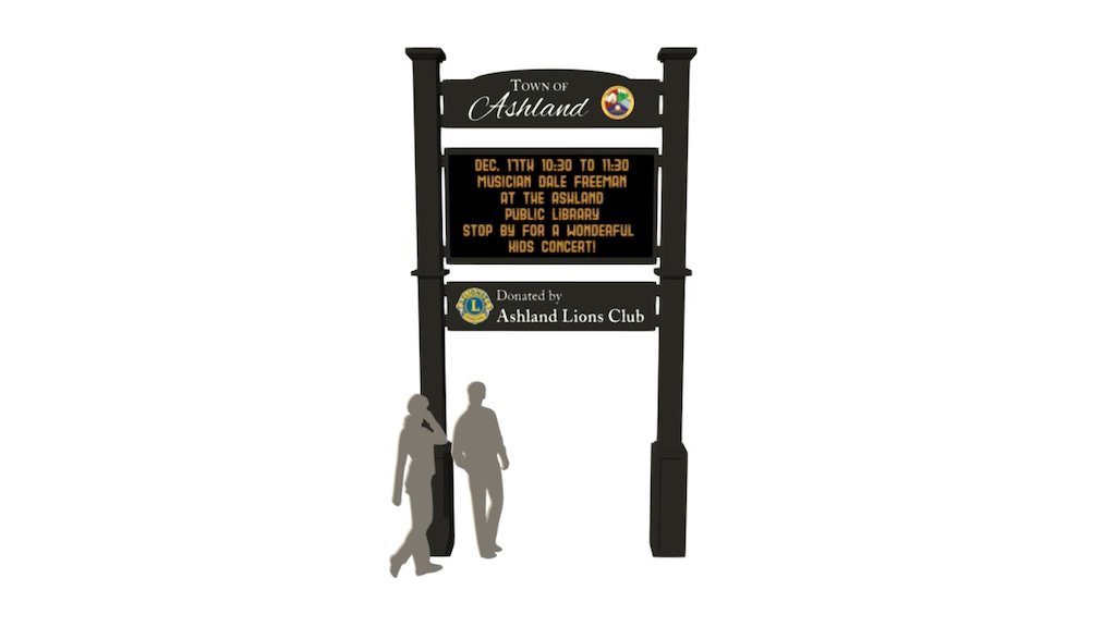 Town of Ashland Sign 2 - 3D model by sunshinesign [4a003d3] - Sketchfab