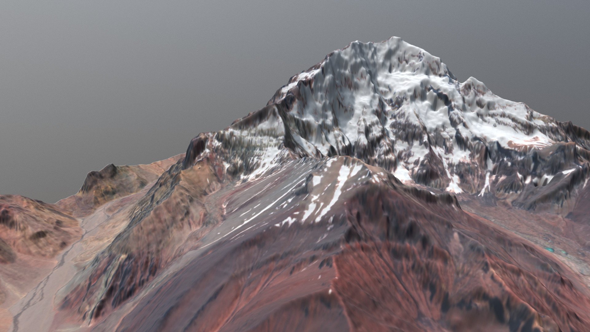 Aconcagua Map, Argentina (1:60,000 Scale) - 3D model by smartmAPPS ...