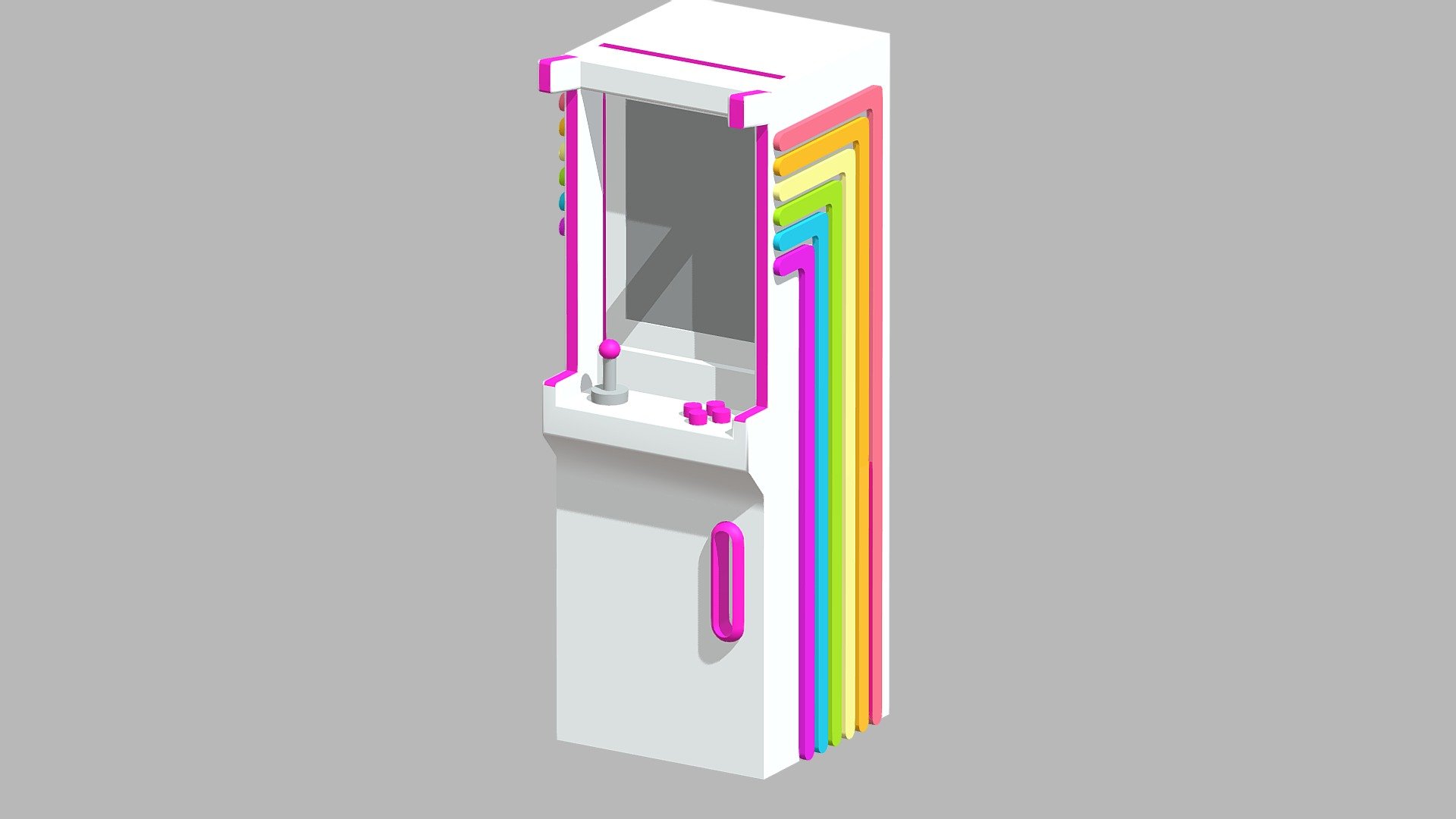 Retro Rainbow Arcade Machine Polariod Frame - 3D model by himapat3l ...