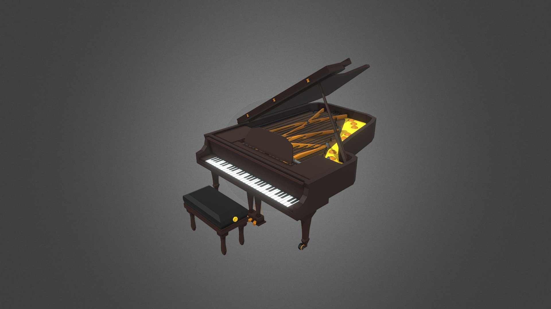 Piano - Download Free 3D model by Low Poly Models (@LowPolyModelsWorld ...