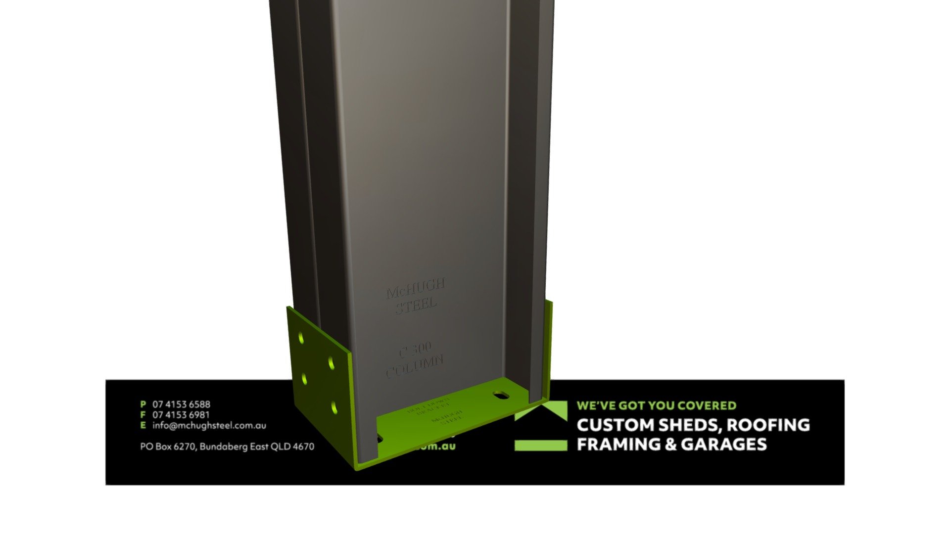 DWG137BB C300 Bolted Base Plate MCHUGH STEEL - 3D model by mchughsteel ...