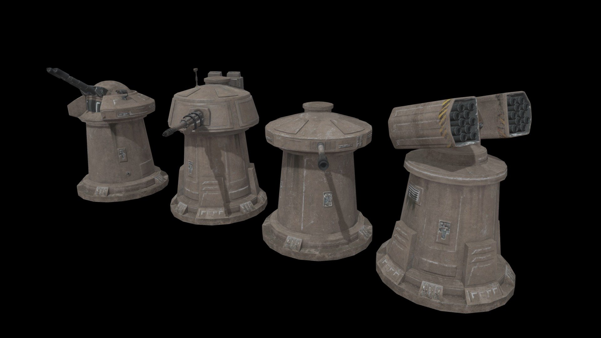 Rebellion turrets - 3D model by hugsfromdux [4a0a260] - Sketchfab
