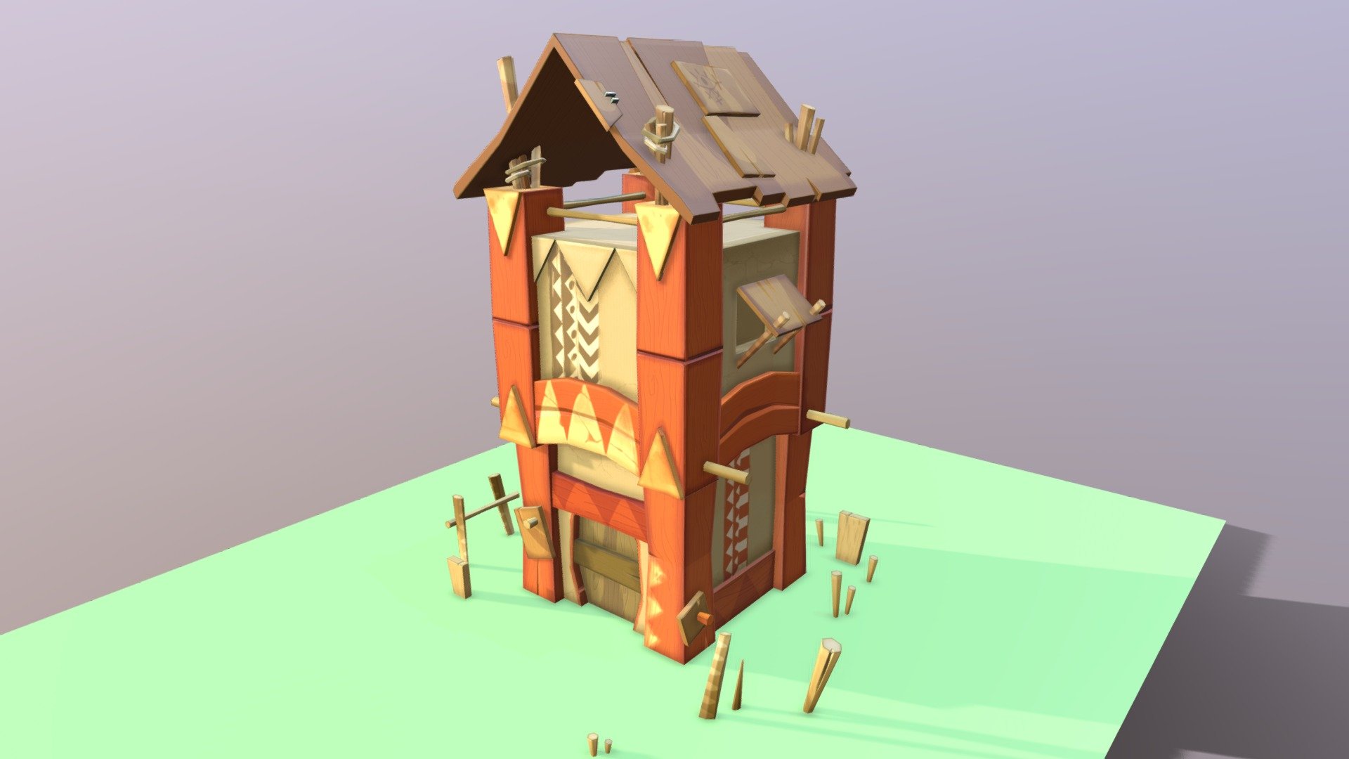 Village Set - Tall House - 3D model by Marta Fortes (@Tsywaad) [4a0bfbc ...