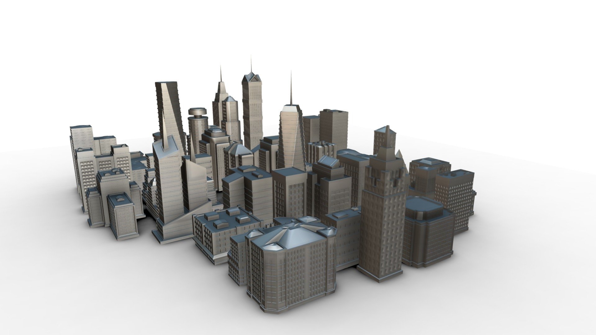 Full Set Of Building Stl 3d Print Buy Royalty Free 3d Model By Angel V Mendez Angelvmendez 