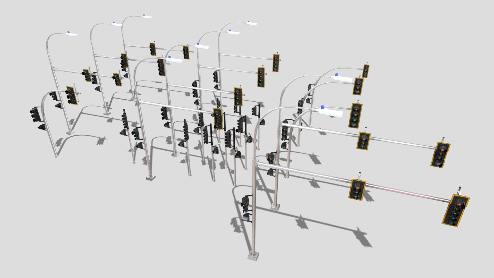 Modern LED Red Fox Traffic Signals - 3D model by Signalrenders [4a0d37d ...