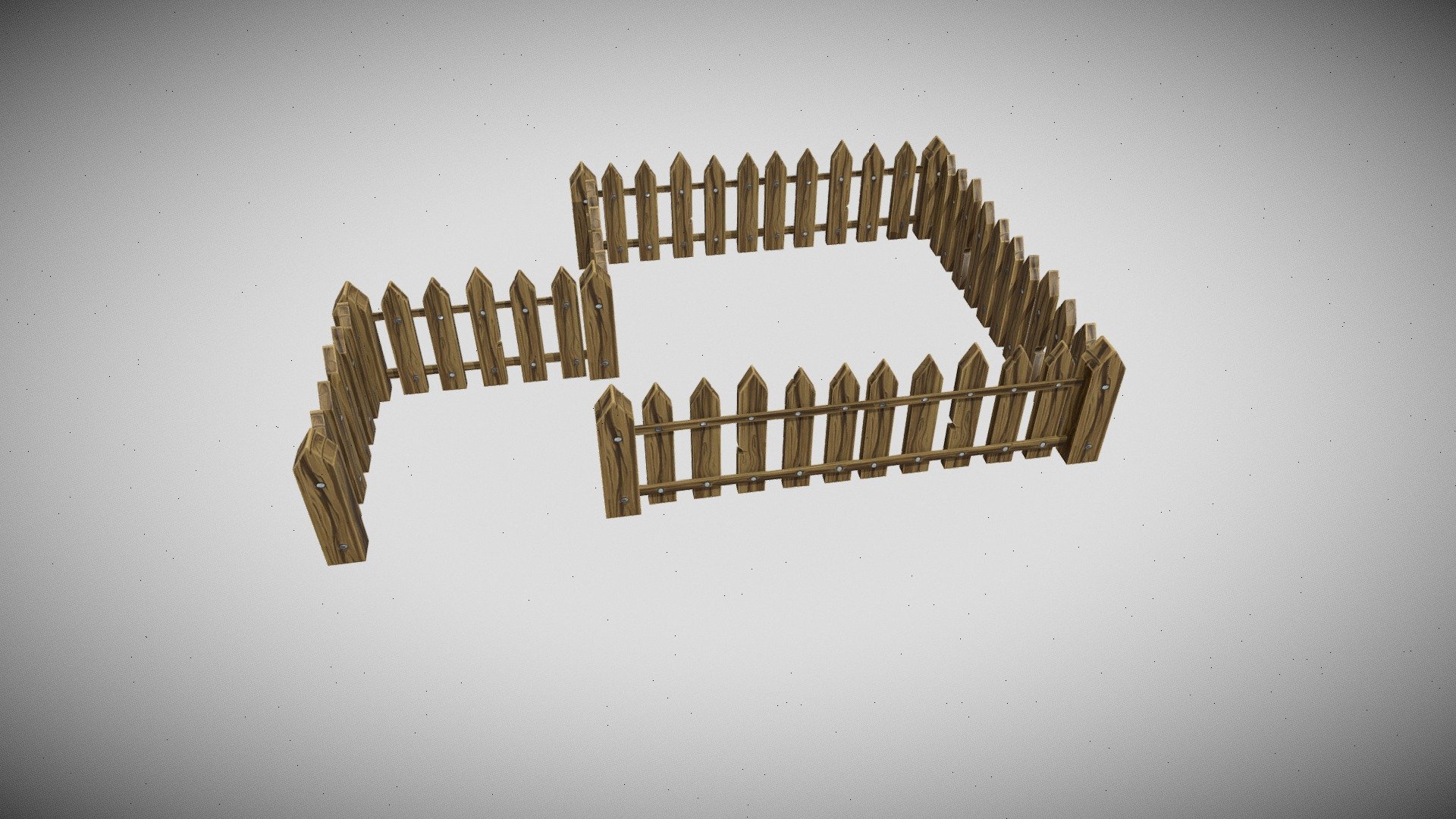 wooden fence - Buy Royalty Free 3D model by playdesign [4a0dc7a ...