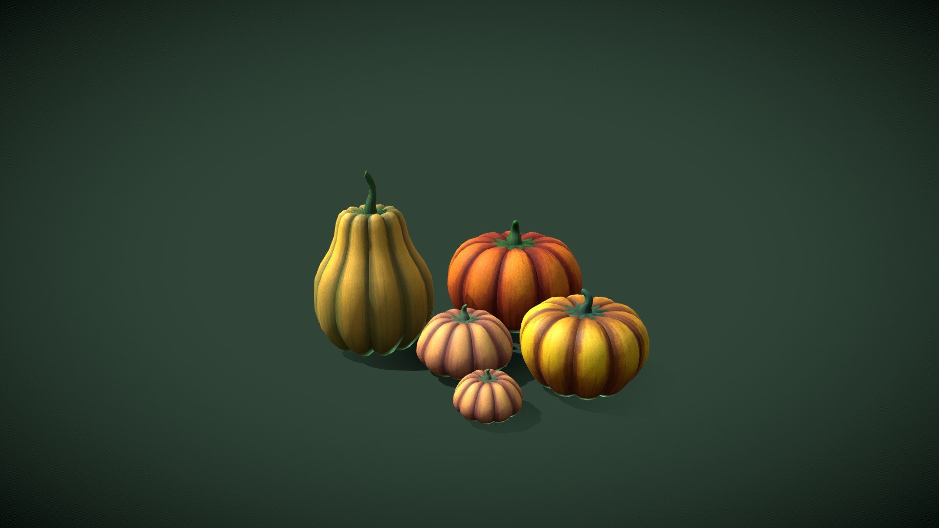 Pumpkins - 3D model by LynnKarel [4a109b8] - Sketchfab