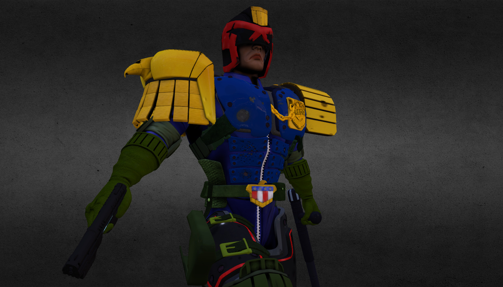 Judge Dredd - 3D model by Terminal-NJ (@Din-Gabisi) [4a13072] - Sketchfab