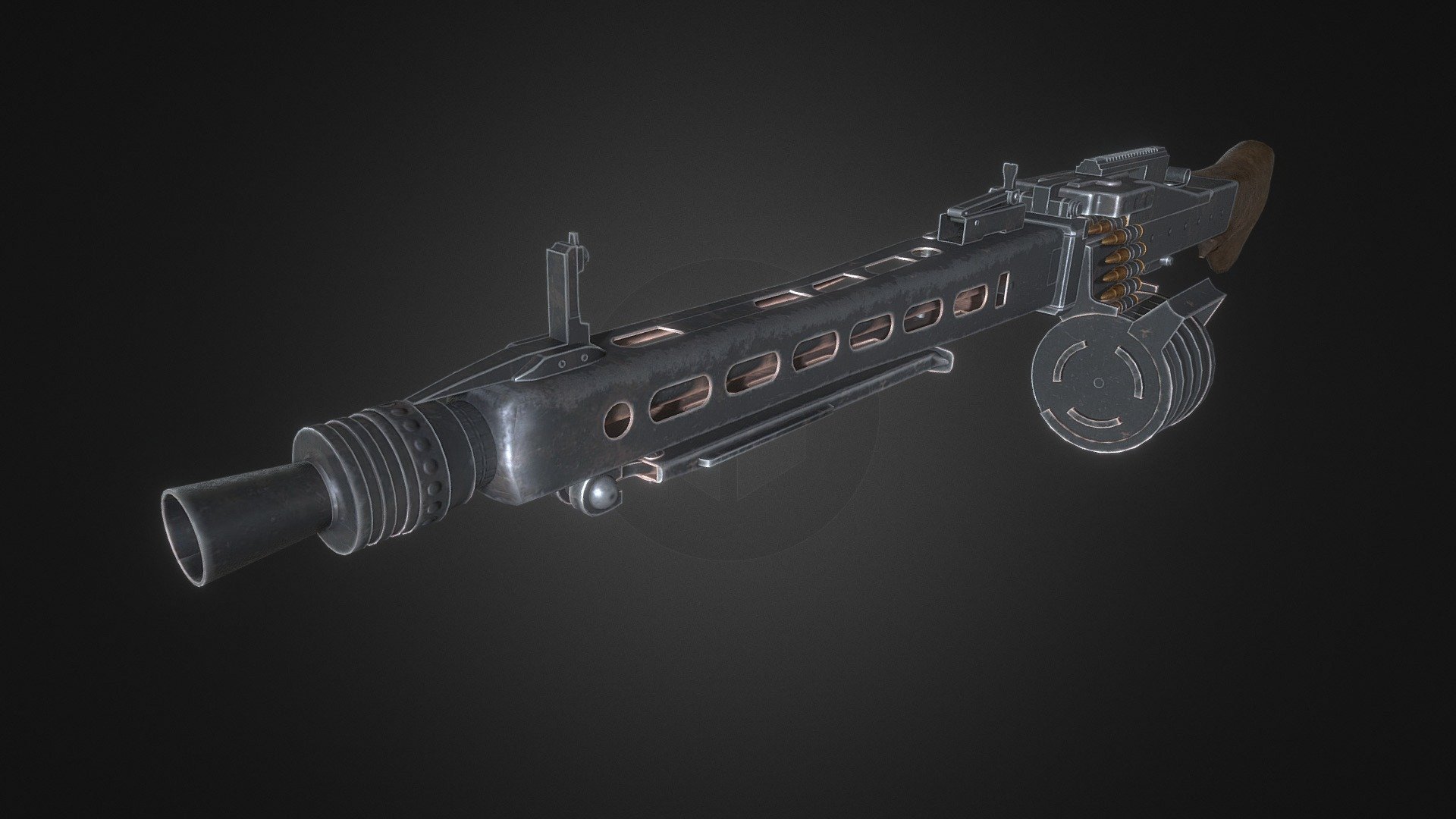 Rheinmetall MG3 Light Machine Gun - Buy Royalty Free 3D model by Vipin ...
