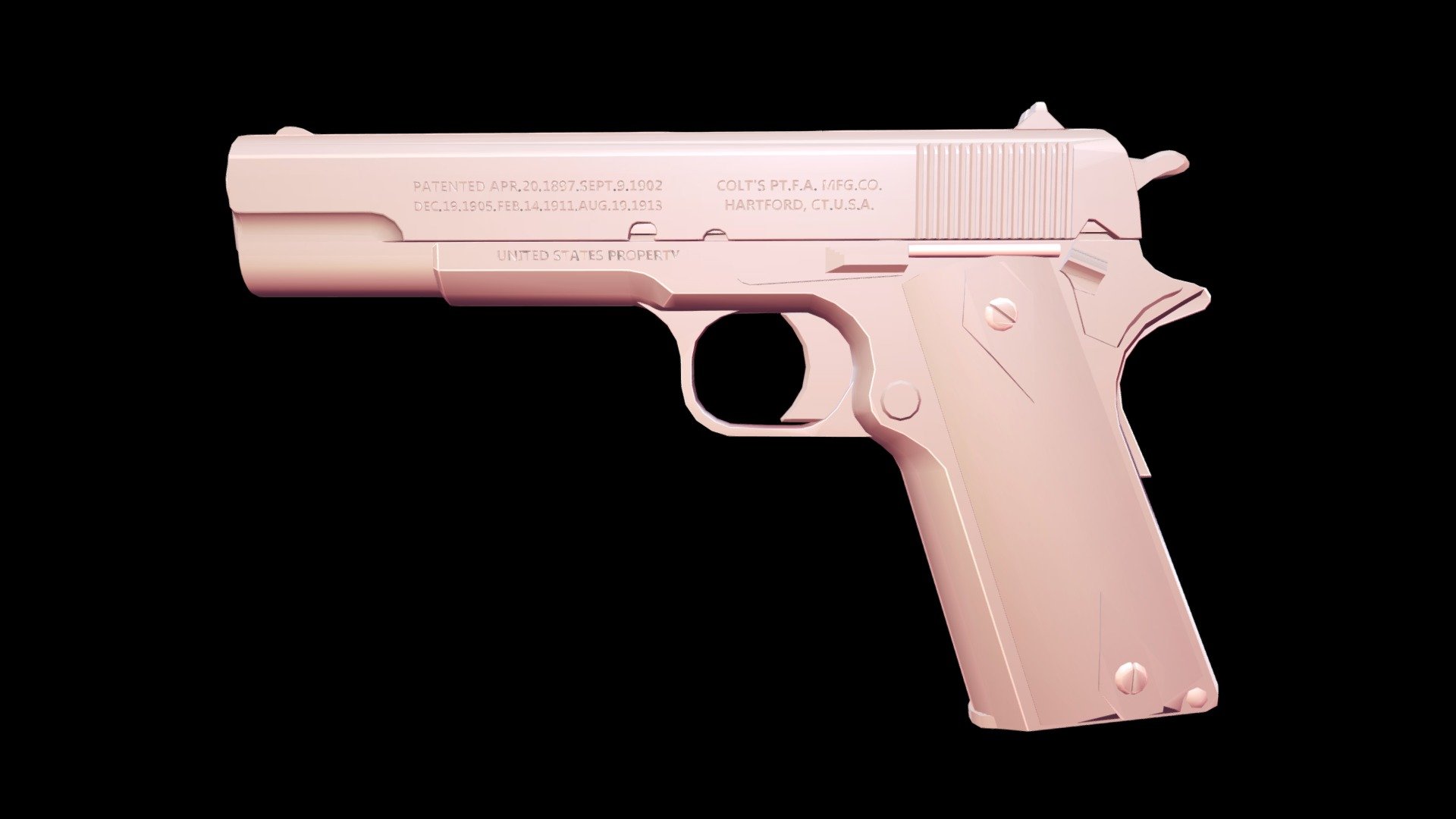 M1911 - 3D model by Arya Iskandarsyah (@iskandarsyah) [4a1786a] - Sketchfab