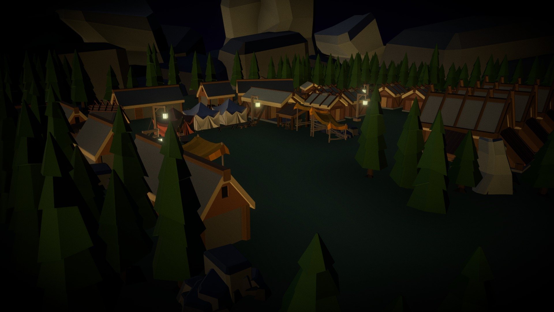 small viking town - Download Free 3D model by kythulu [4a17e14] - Sketchfab