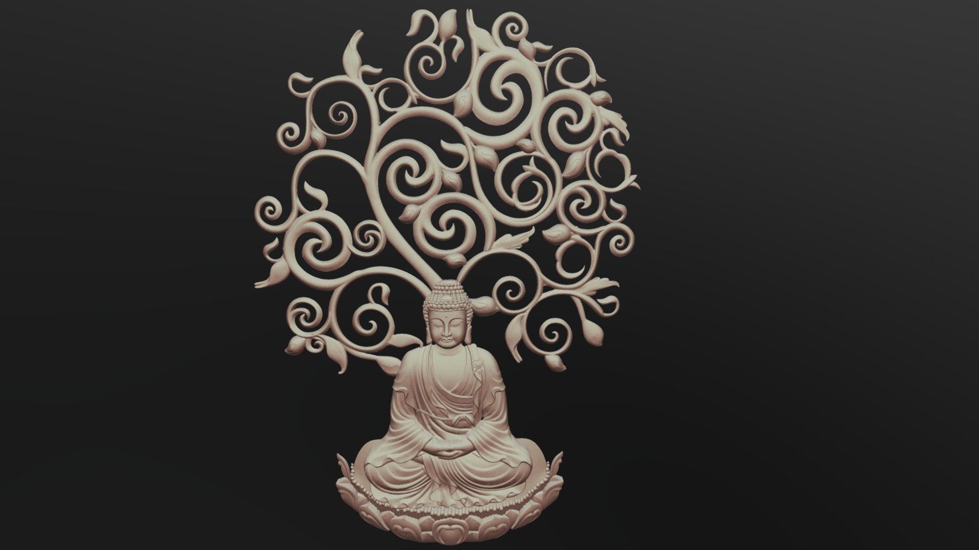 Buddha - 3D model by Romany Hanna CncRouter (@romanyhanna) [4a18019 ...
