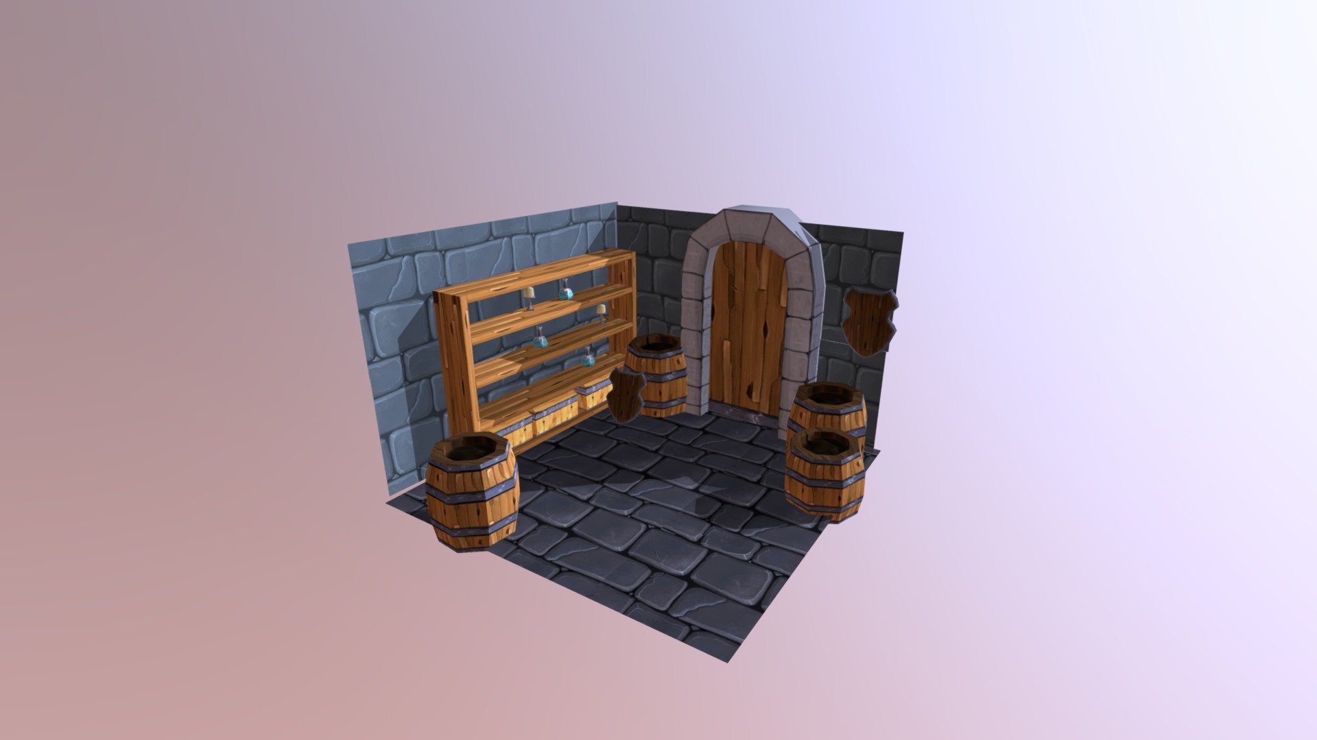 Storage Room Low Poly - 3D model by NicoleSmith [4a1be12] - Sketchfab