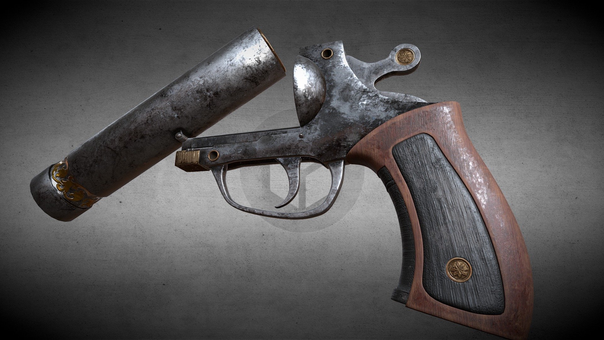 flare gun - 3D model by NorbertNagy [4a1c940] - Sketchfab