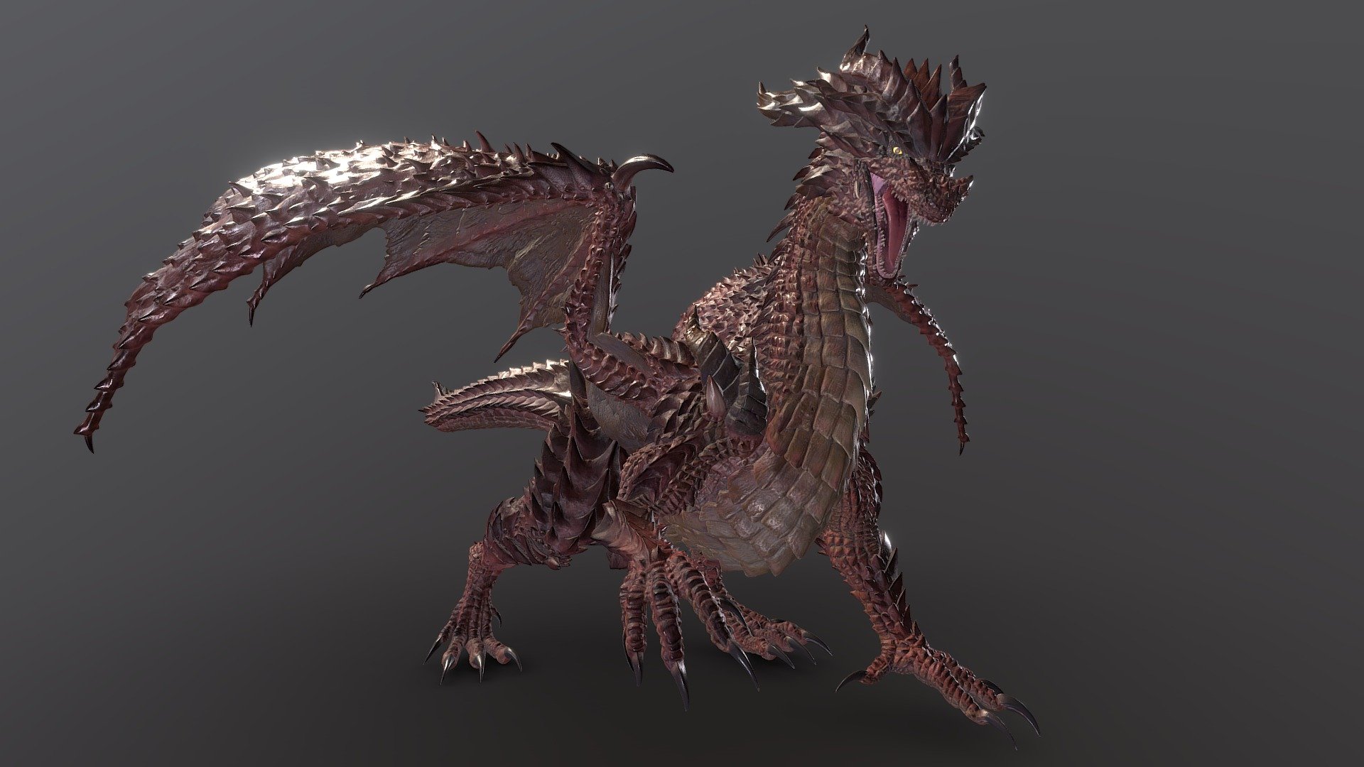 The Dragon of Primordial Flame(火龍) - 3D model by Yasuto ...