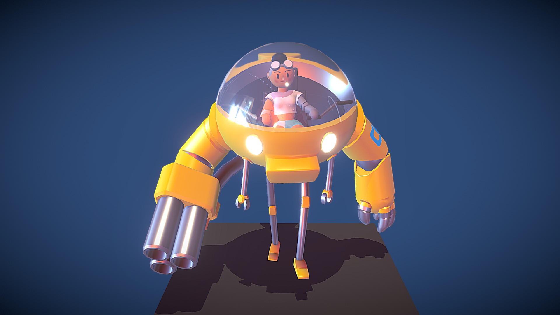 Bubble Bot-B - 3D model by PaulCo [4a225c2] - Sketchfab