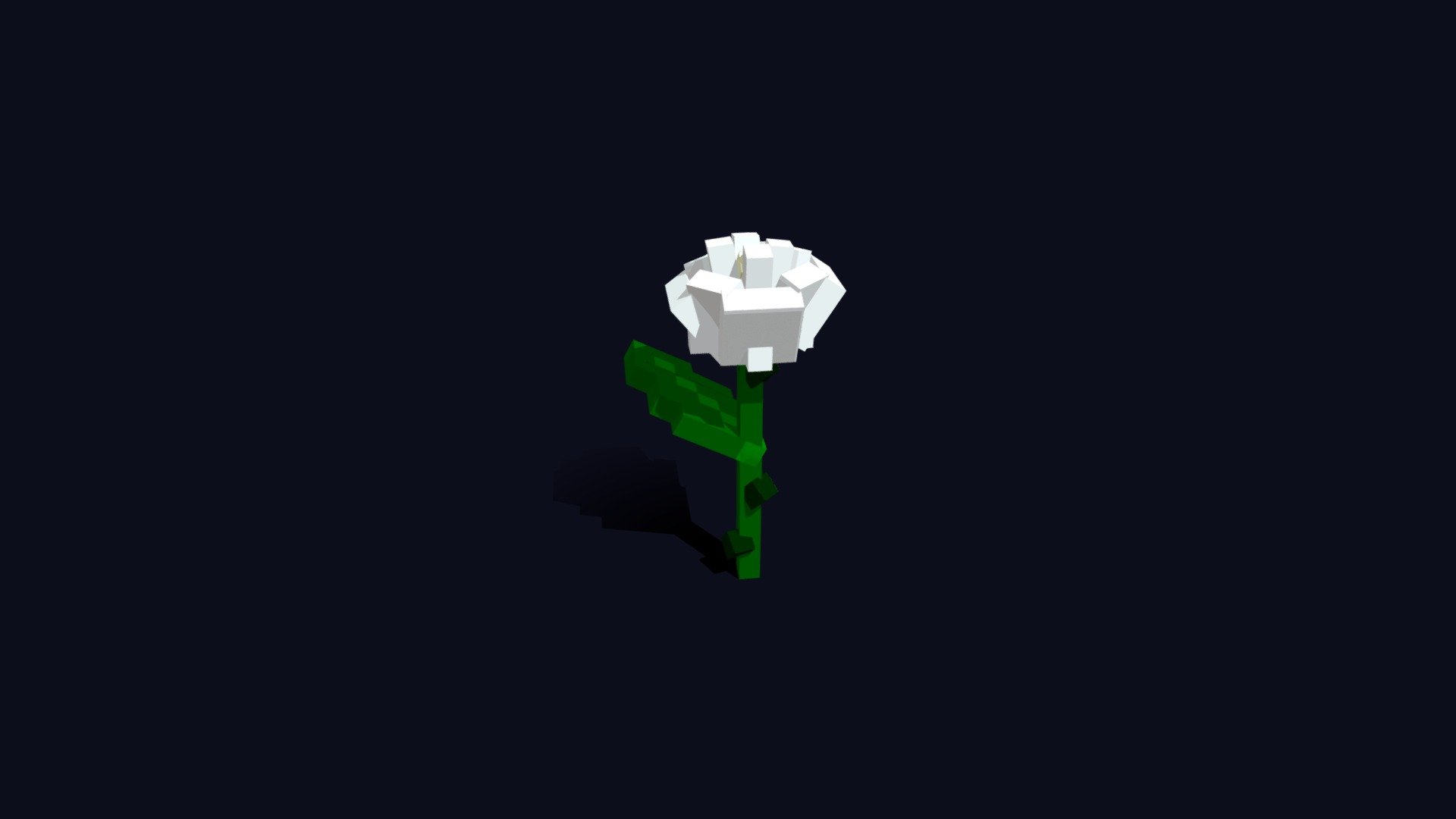 White Rose Flower - 3D Voxel Model - 3D model by MrMGames [4a28373 ...