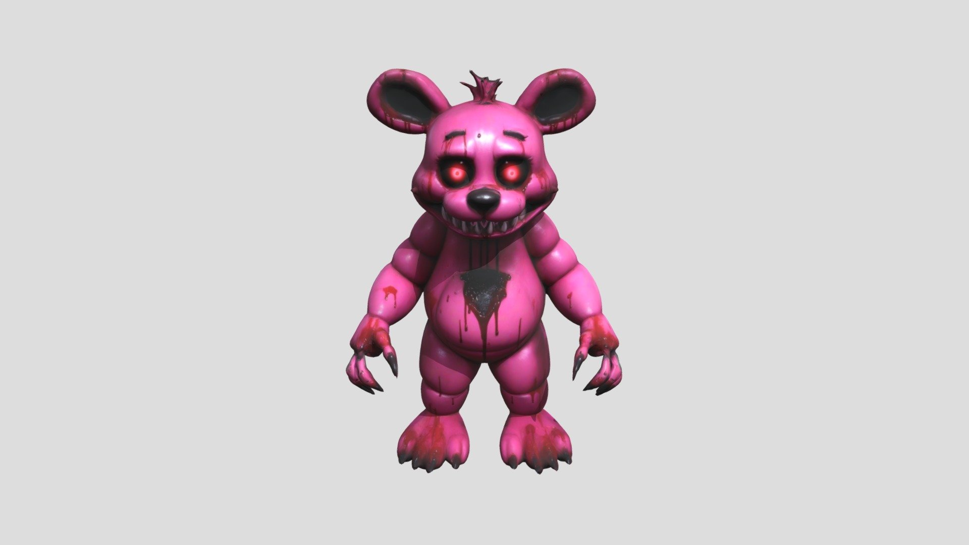 FREE pink FNAF-inspired robot bear character - Download Free 3D model ...