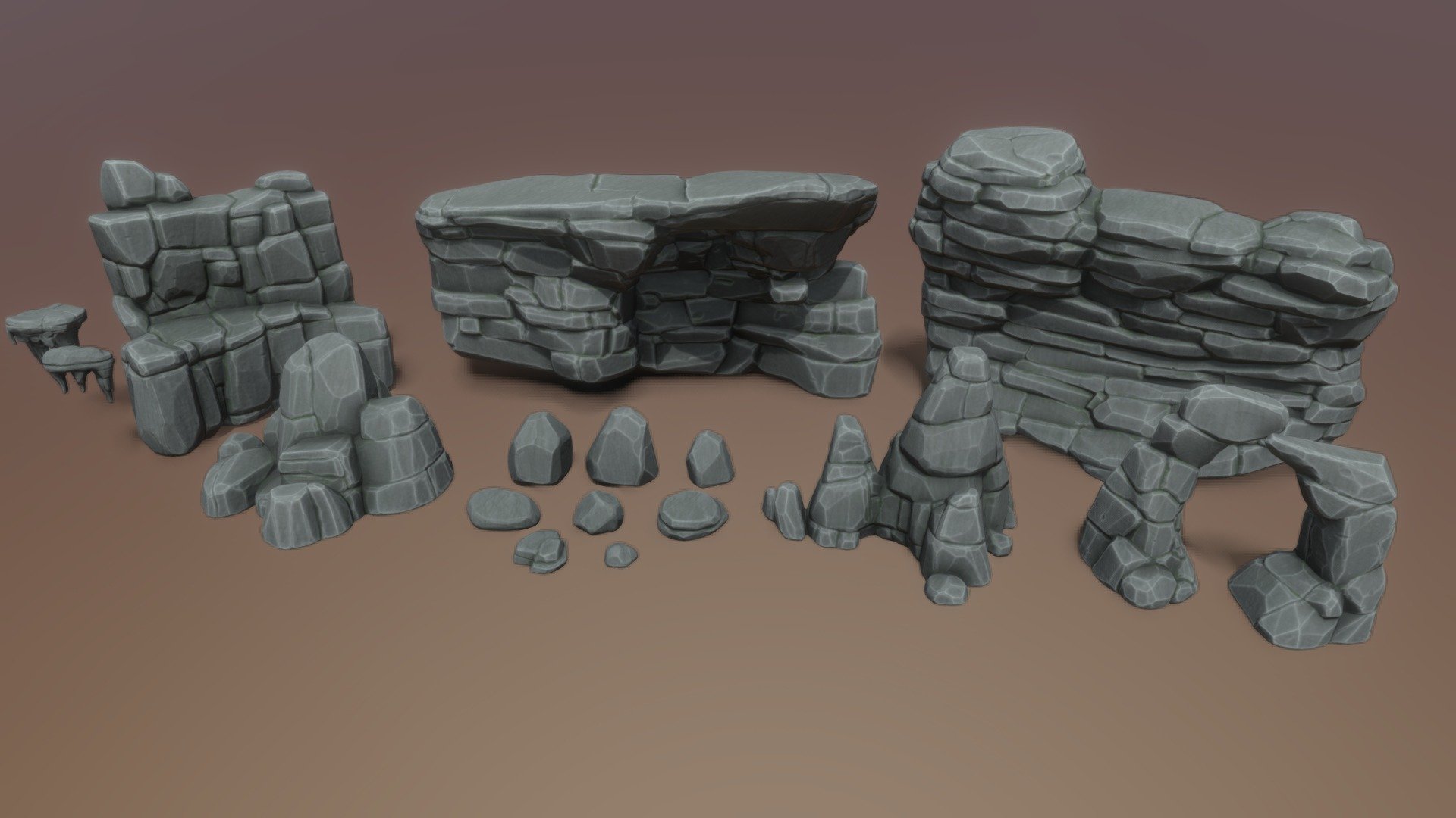 Stylized Stone Rock Pack - Buy Royalty Free 3D model by zames1992 ...