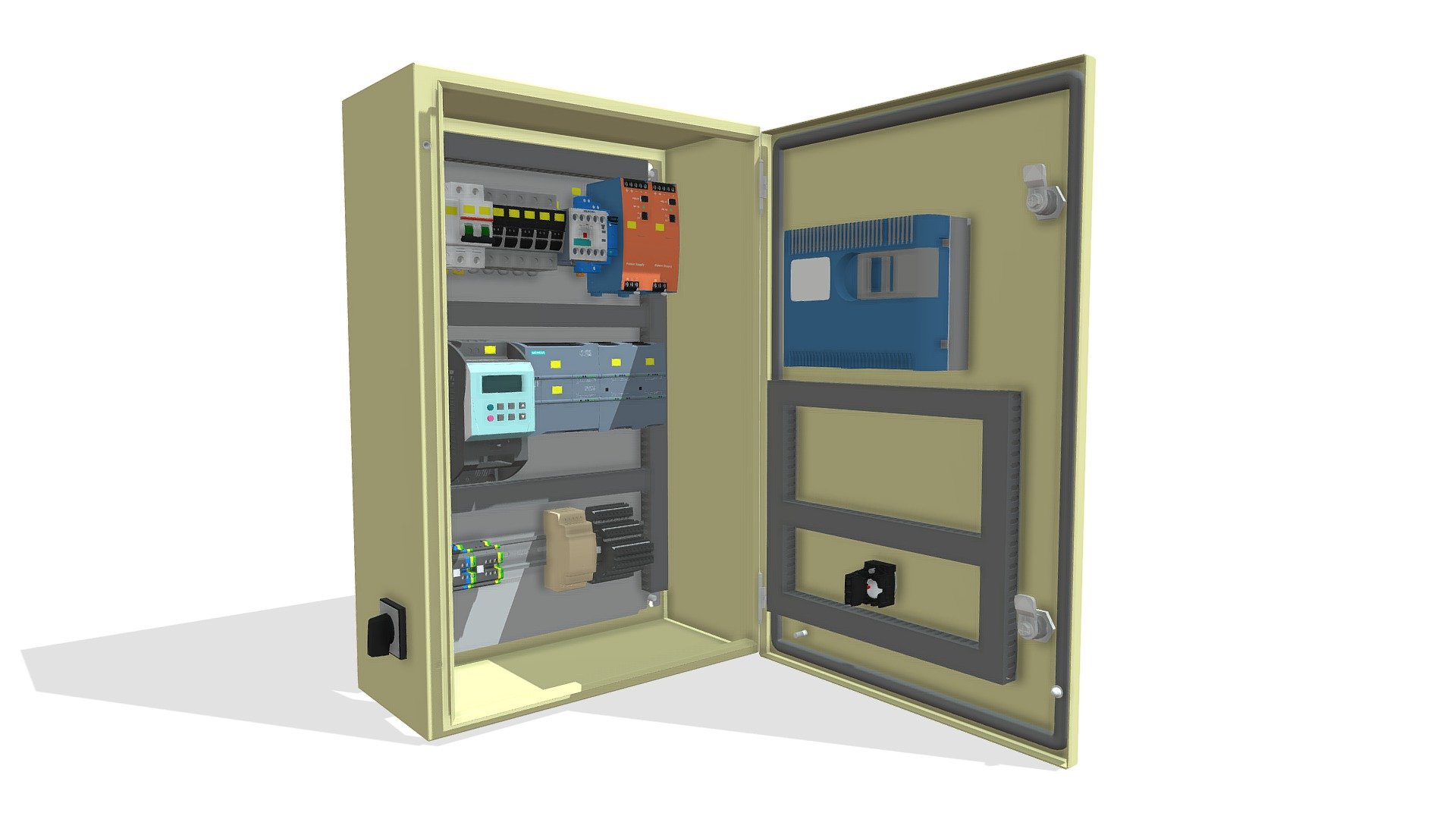 Conjunto - Armario Industrial - HMI - Download Free 3D model by MaaB ...