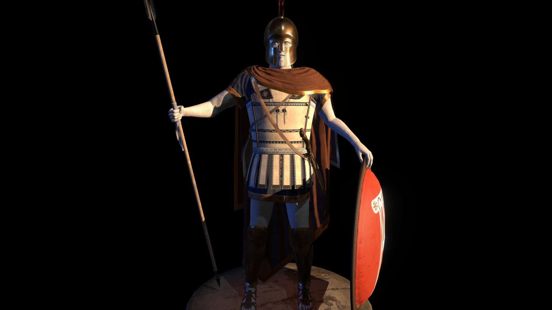 Hoplite model #1 - Buy Royalty Free 3D model by The Ancient Forge ...