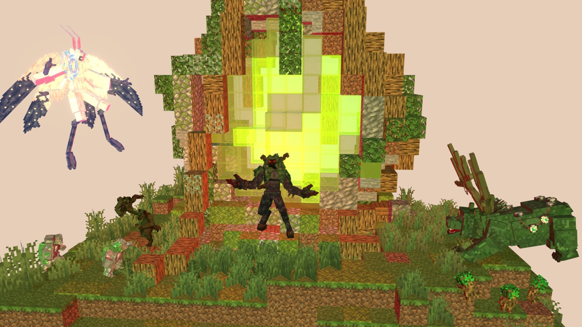 Minecraft Oak Forest stage fight - 3D model by TheAnonim [4a433c2 ...