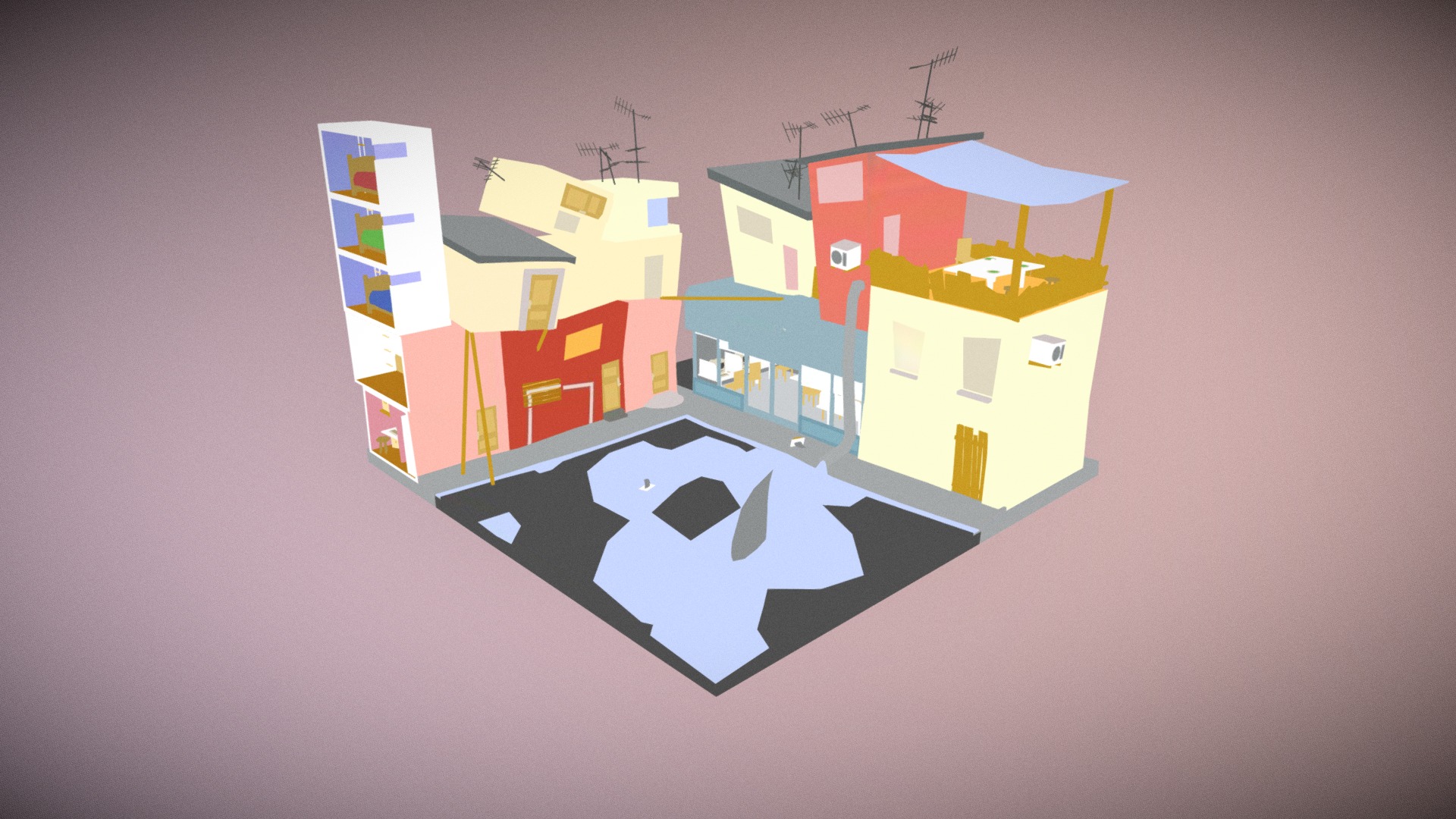 Strange Street - 3D model by brekt [4a44881] - Sketchfab