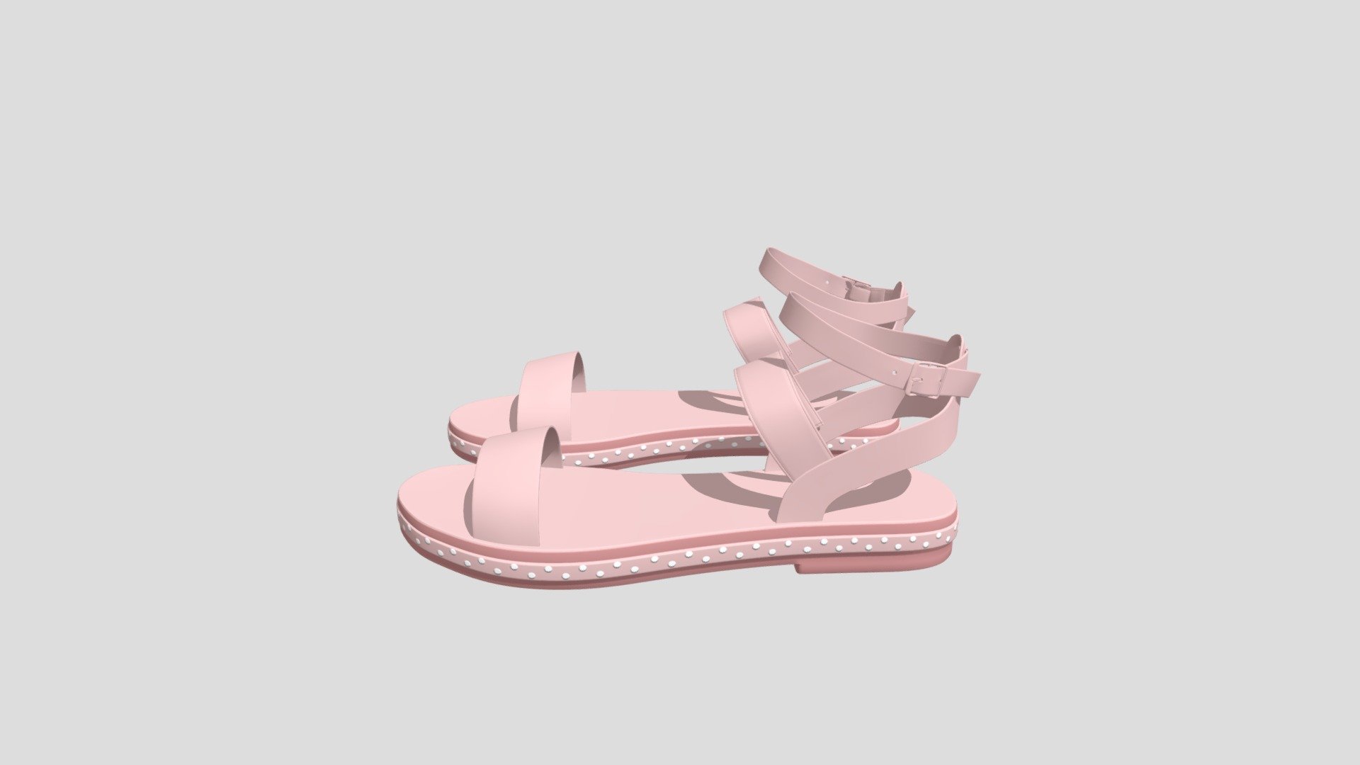 Girls FLAT HEEL SANDAL001 - 3D model by S M Mozammal Haque (@smhaque ...