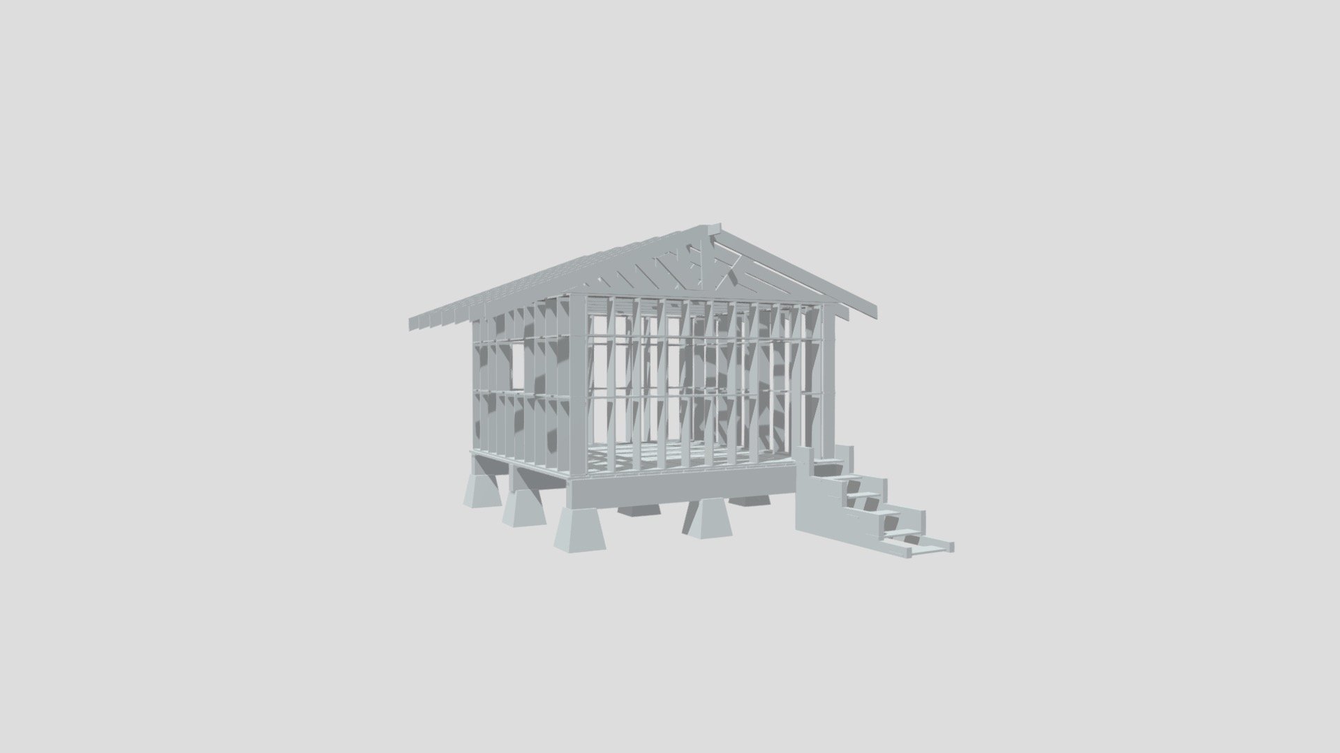 House Frame - Download Free 3D model by Karthik Praveen ...