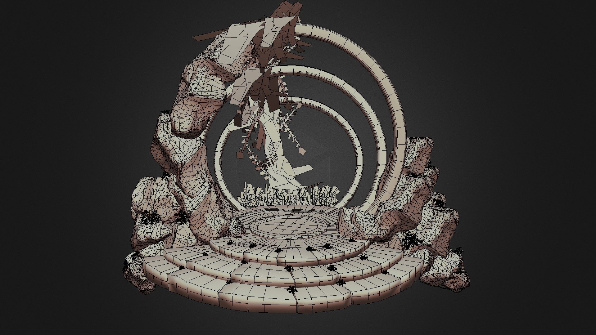 The Crucible - wireframe - 3D model by mgarzof (@pigeonw) [4a4c041 ...