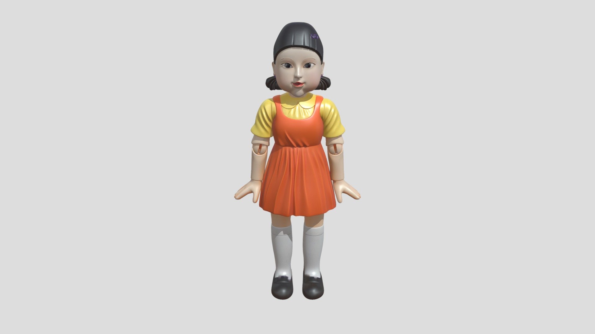 Young-hee red light green light doll squid game - Download Free 3D ...