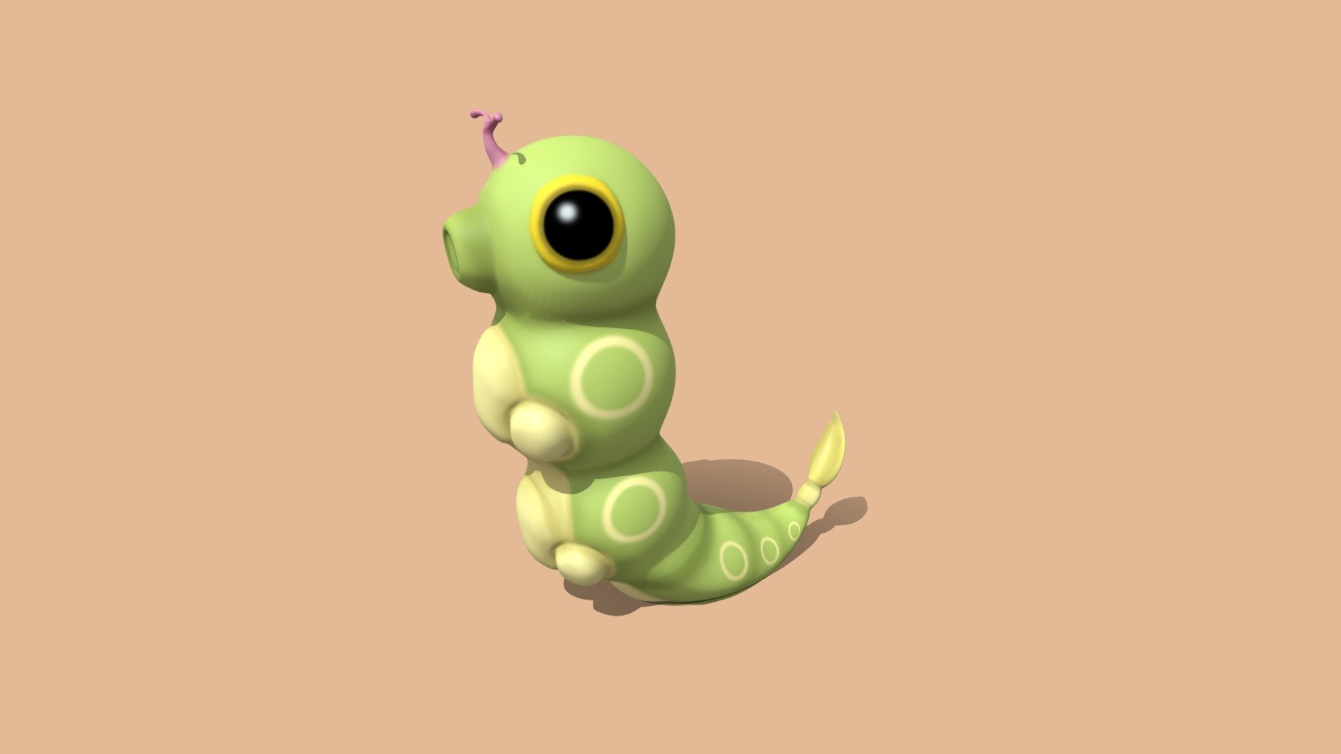 Caterpie Model - 3D model by Debabrata Das (@chromaakash98) [4a4cf69 ...