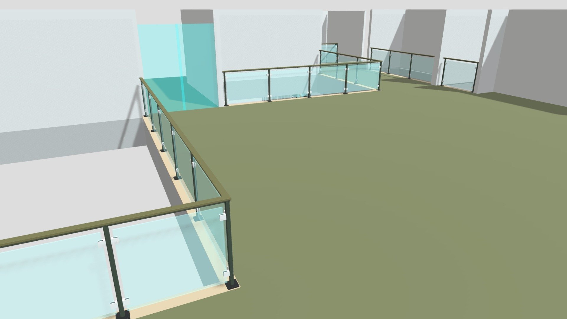 Glass Rails 7 Augusta - 3D model by JD Stairs (@Jkwebster14) [4a4cf96 ...