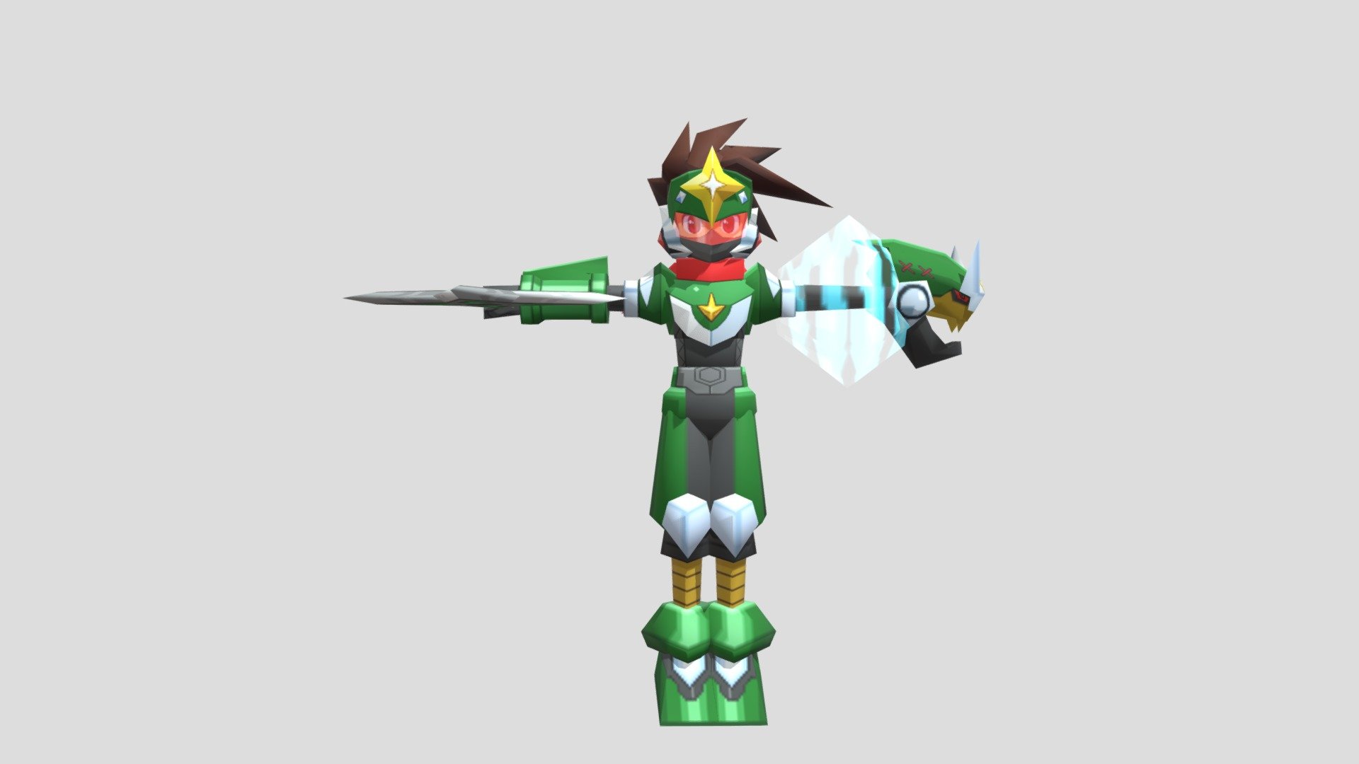 DS DSi - Mega Man Star Force 2 Zerker X Ninja Sa - 3D model by spencer ...