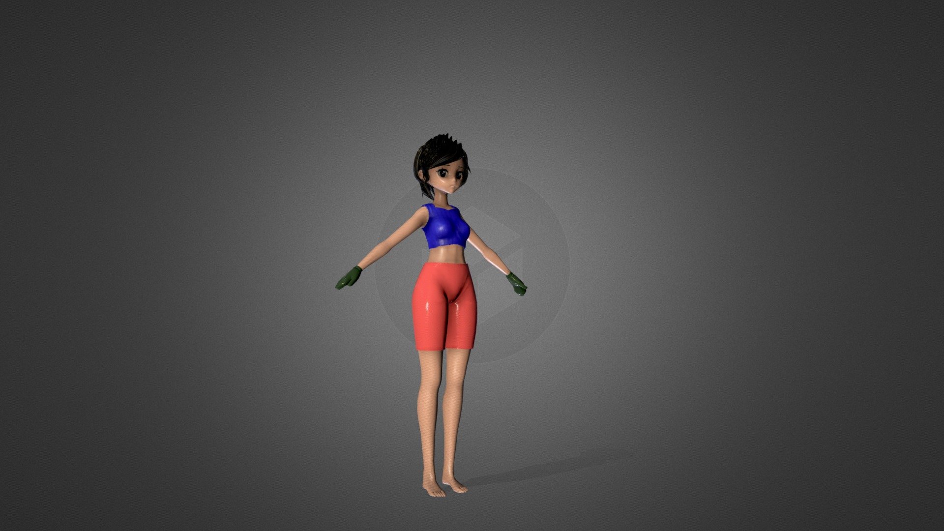 Fighting Girl - 3D model by VFP [4a54489] - Sketchfab