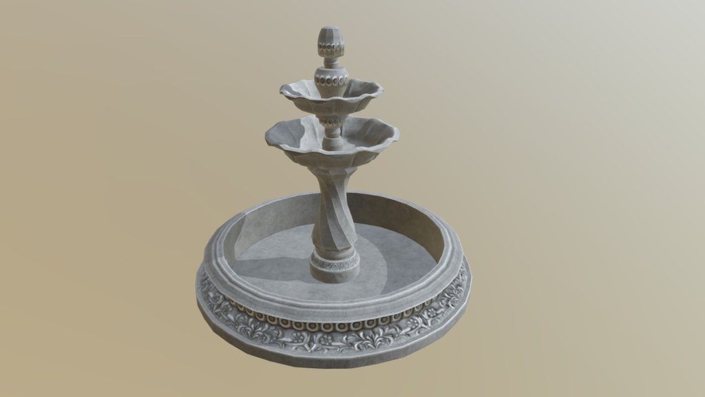 Stone Fountain - 3D model by kwagner [4a54a63] - Sketchfab