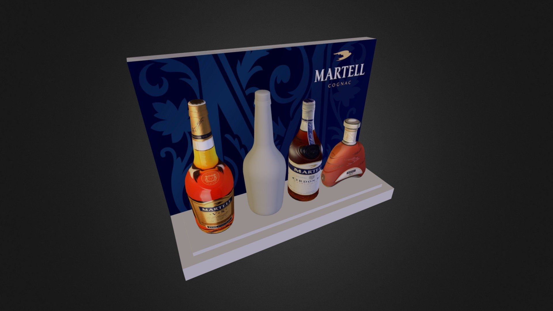 Martell Display Stand - 3D model by blackopsnz [4a560ad] - Sketchfab