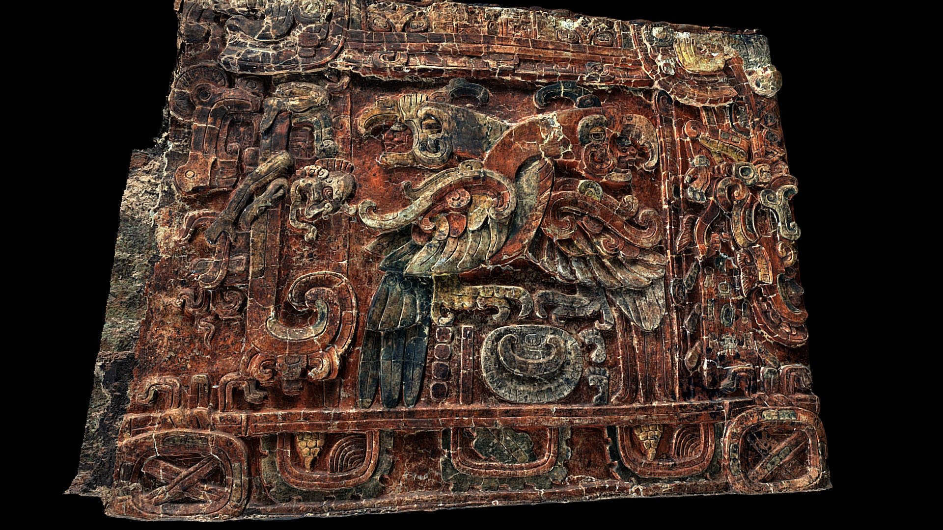 Stucco panel, Margarita structure, Copan - 3D model by Alexandre ...