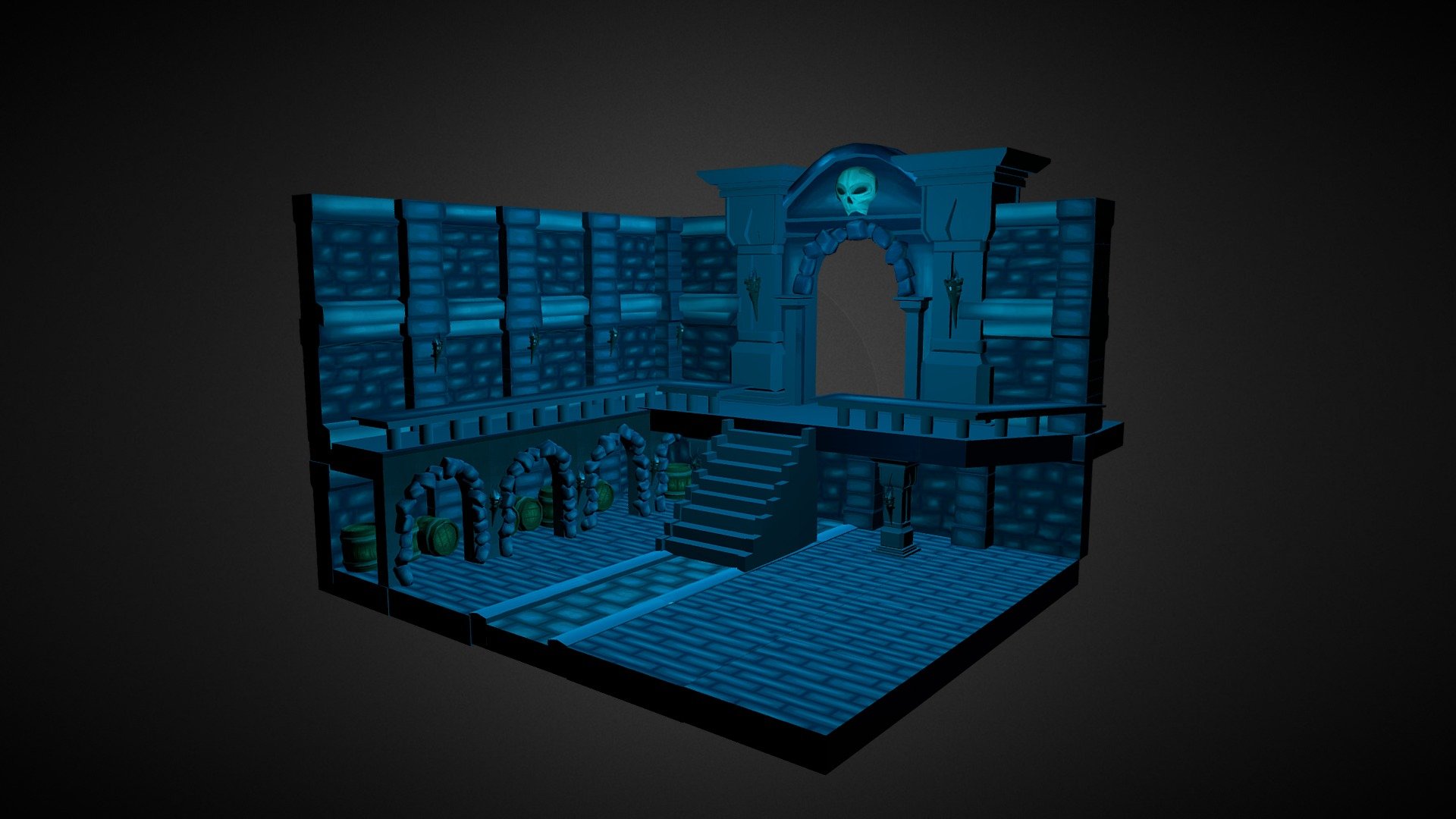 Dungeon handpainted - 3D model by Liliane (@Liliane3D) [4a5825d ...